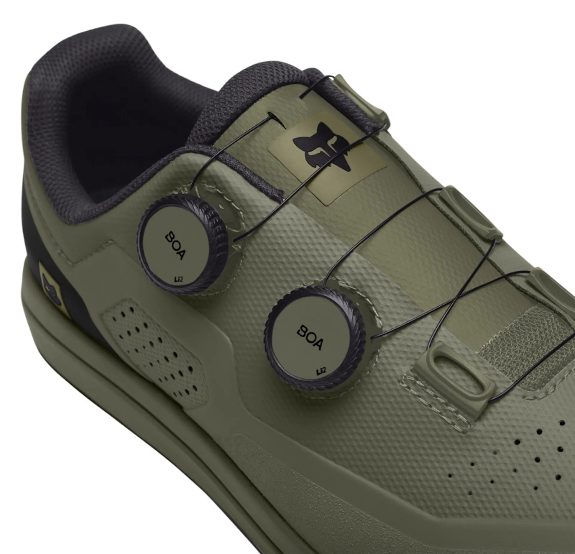 Fox Union BOA Clipless Mountain Bike Shoe in Olive Green